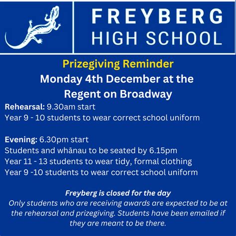Freyberg Prizegiving