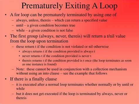 Ppt Mastering Common Lisp Loop Macro Usage And Components Powerpoint