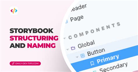 storybook structuring and naming