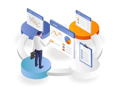 Premium Vector Man Analyzing Investment Business Data