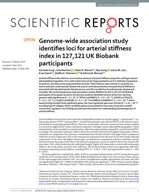 Pdf Genome Wide Association Study Identifies Loci For Arterial