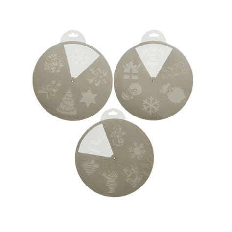 Στένσιλ Χριστουγεννιάτικο σε 3 σχέδια 1 τεμ Μπαρκάς Είδη Συσκευασίας
