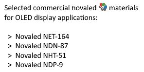 OLED Display Materials NOVALED Creating The OLED Revolution