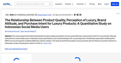 The Relationship Between Product Quality Perception Of Luxury Brand Attitude And Purchase