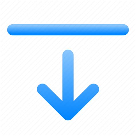 Arrow Bar Down Direction Navigation Position Icon Download On Iconfinder