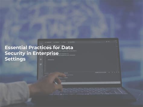 Essential Practices For Data Security In Enterprise Settings