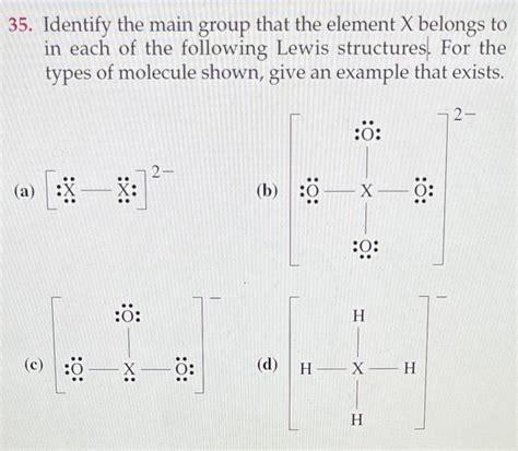 Solved 35 Identify The Main Group That The Element X Chegg Com