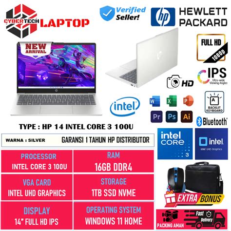Jual Laptop Hp Intel Core U Ram Gb Tb Ssd Inch Full Hd Backlit Windows Home