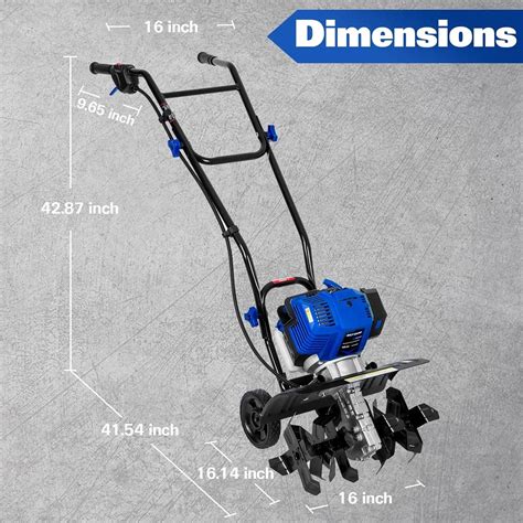 Tiller Cultivator 16 Inch 46cc 4 Cycle 19hp Gas Powered Bilt Hard