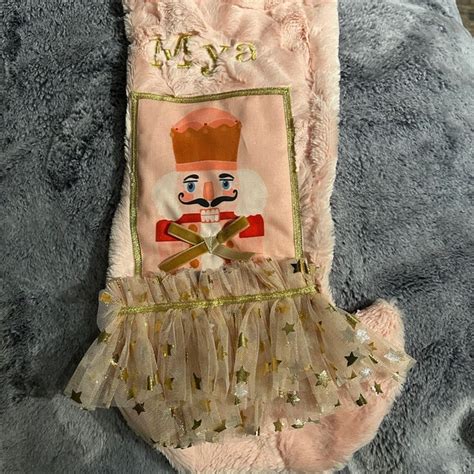 Nutcracker Stocking Christmas Stockingpink Christmas Stocking Etsy
