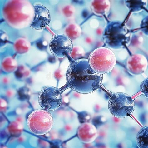 Molecular Structures In Chemical Interactions Stock Image Image Of