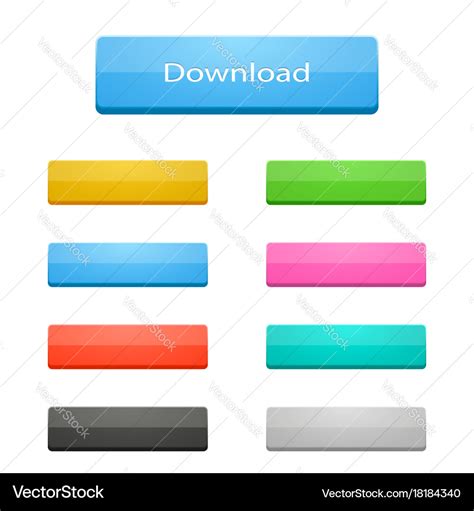 Set Rectangle Buttons Royalty Free Vector Image