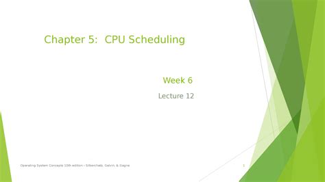cpu scheduling concepts and algorithms operating system concepts
