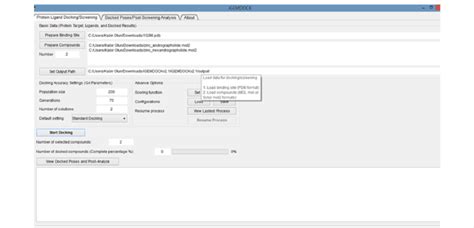 Screenshot Of Preparing Binding Site And Ligand In Igemdock Download