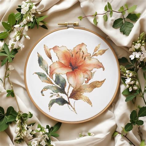 Lily Cross Stitch Etsy Uk