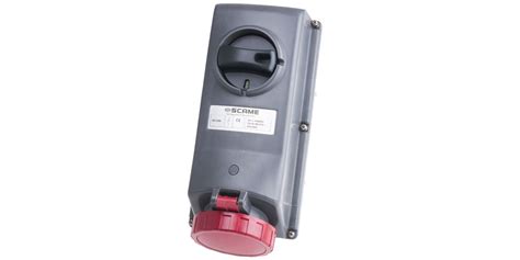 Scame Ip67 Red Panel Mount 3p E Right Angle Industrial Power Socket Rated At 32a 415 0 V Rs
