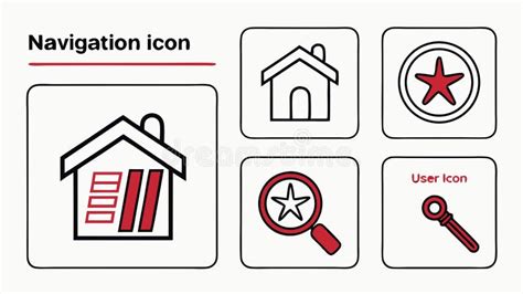 Navigation Icons Location And Direction Symbols Set Vector Design Generative Ai Stock Vector