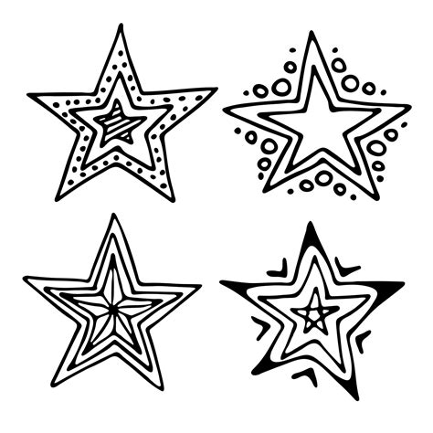 Star Clip Art Black And White Printing