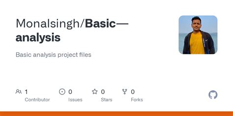 Github Monalsinghbasic Analysis Basic Analysis Project Files