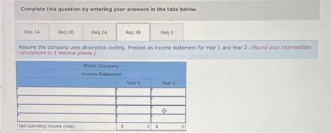 Solved Exercise 6 9 Algo Variable And Absorption Costing Chegg Com