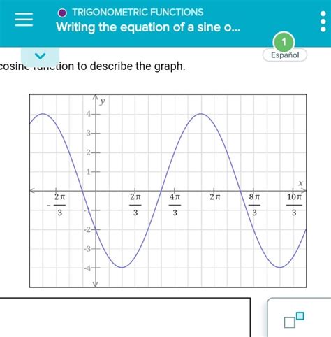 Solved Write The Equation Of A Sine Or Cosine Function To
