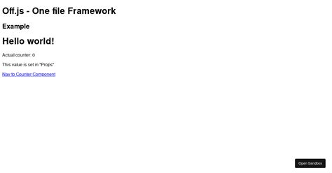Off Js Counter Codesandbox