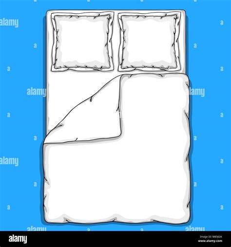 Bed Linen Template With Pillows Duvet Cover And Sheet Stock Vector Image And Art Alamy