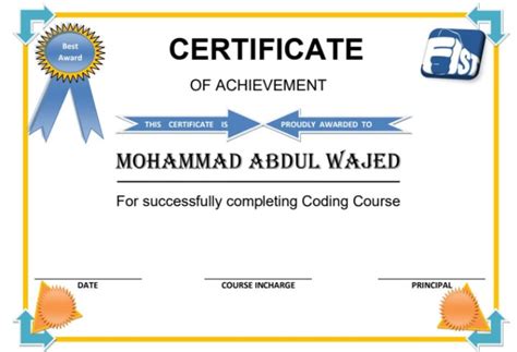 Design Any Certificate For You By Muktojdr Fiverr
