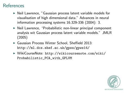 The Gaussian Process Latent Variable Model GPLVM PPT