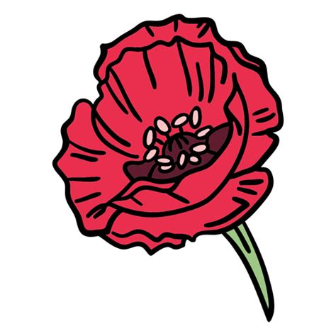 Design Png E Svg De Flor Em Flor Desenhada à Mão Para Camisetas
