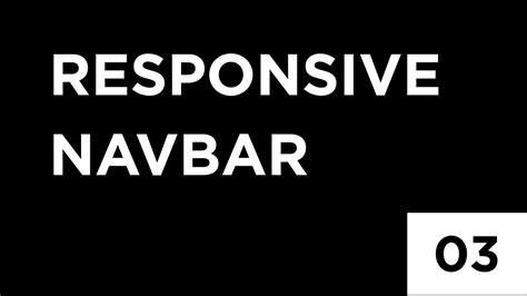 Responsive Navbar Tutorial 03 Youtube