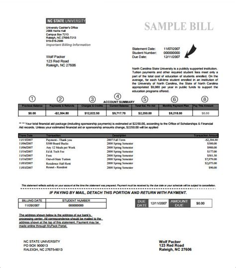 FREE 8 Sample Billing Statement Templates In PDF