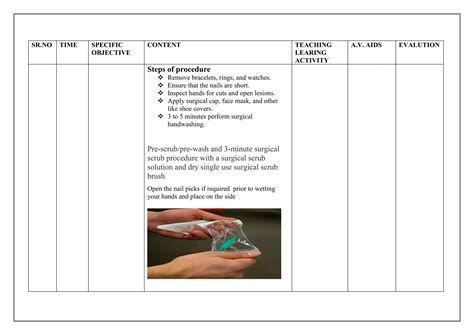 Lesson Plan On Handwashing Pdf