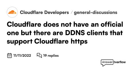 cloudflare does not have an official one but there are ddns clients