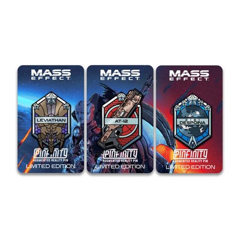 Pmeset001 Mass Effect 3 Pin Limited Edition Set Badges Pins Mass