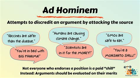 Ad Hominem Fallacy Latin For “to The Thinking Is Power Facebook