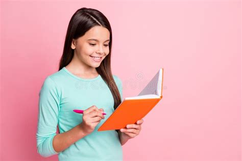 Close Up Profile Side View Portrait Of Her She Nice Attractive Pretty Focused Cheerful Cheery