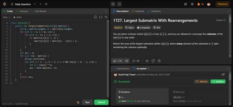 Leetcode Challenge For Submatrix Size Sumit Raj Tiwari Posted On The