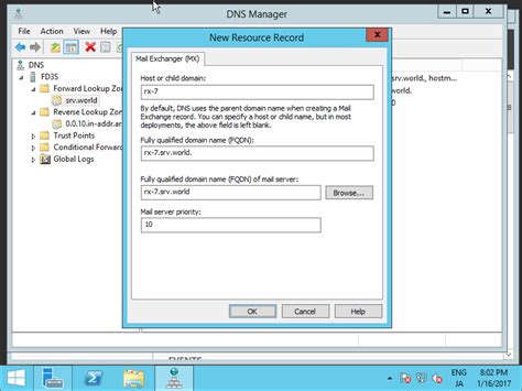 Windows Server 2012 R2 Dns Server Add Mx Record Server World