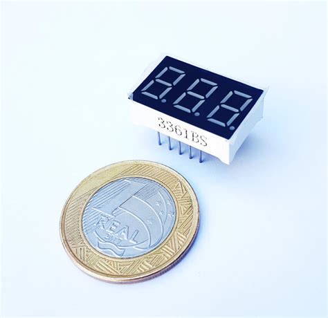 Display Led 3 Dígitos Anodo Comum 7 Segmentos 036 Instituto Digital