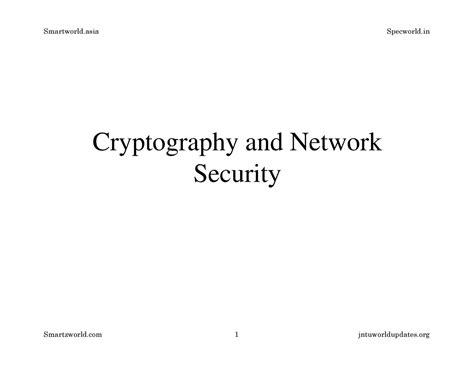 Cryptography Network Security Cryptography And Network Security Information Transferring
