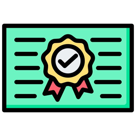 Certification Generic Color Lineal Color Icon