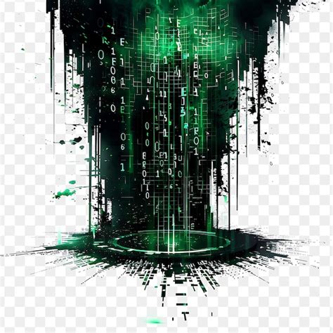 Premium Psd Hacker Intrusion Glitch With Binary Code Abstract Shapes And Texture Effect Fx