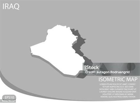 이라크 요소의 흰색 등각 투영 지도 회색 개념 지도의 배경은 쉽게 편집하고 사용자 정의할 수 있습니다 주연10회 3차원 형태에 대한 스톡 벡터 아트 및 기타 이미지 Istock