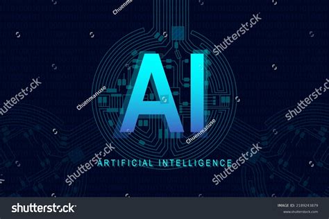 Ai Text Circuit Lines On Binary Stock Vector Royalty Free 2189243879 Shutterstock
