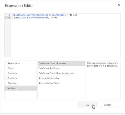 Designing Reports Use Expressions Data Binding Modes