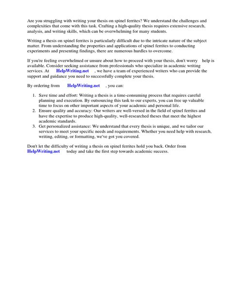 Thesis On Spinel Ferrites Pdf Coordination Complex Iron