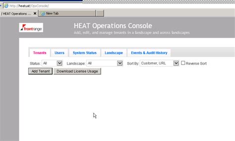No Tenants Displayed In Ops Console