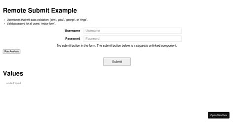 Redux Form Remote Submit Example Codesandbox Redux Form Remote Submit Example Codesandbox