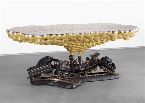 Studio Job Sculpts Autobiographical Train Crash Table